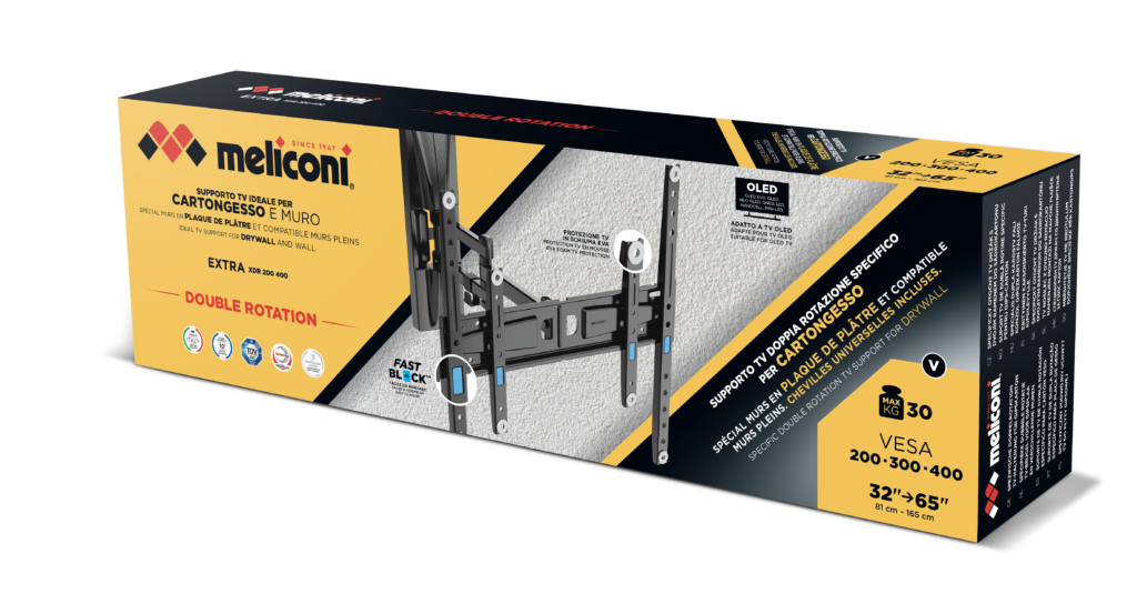 XDR200 400 - Meliconi Supporto tv doppia stecca per cartongesso