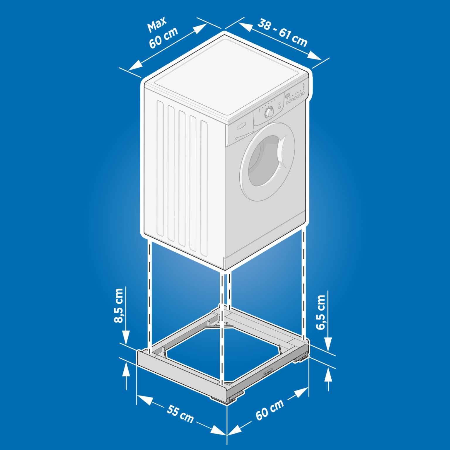 Moving Tower - Meliconi - kit sovrapposizione lavatrice asciugatrice